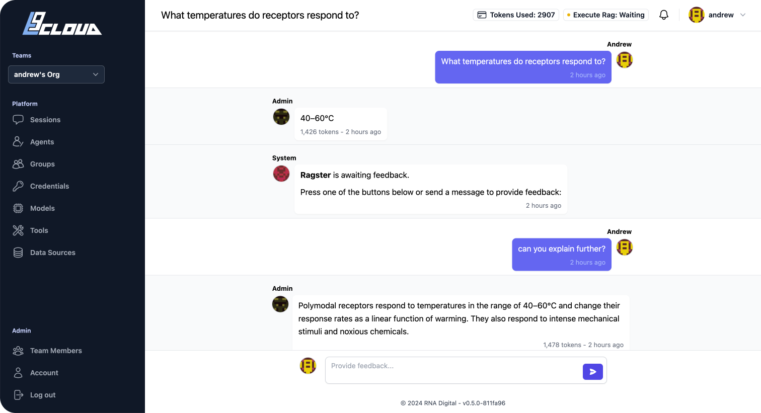 Homepage | Agent Cloud - Open source platform to talk to your data